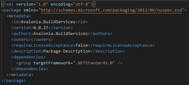 Avalonia Buildservices Package Does Not Have Any Metadata · Issue 11984 · Avaloniaui Avalonia
