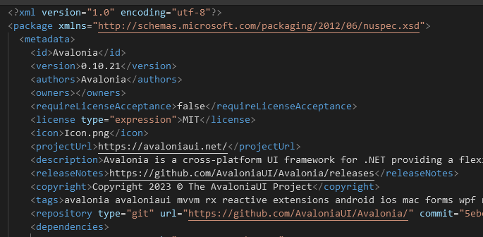 Avaloniabuildservices Package Does Not Have Any Metadata · Issue 0977