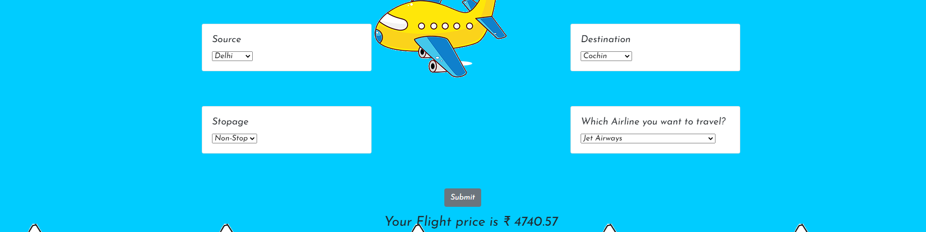 GitHub - ARSaiPrasath/Airlines-Fare-Prediction: Developed a Dynamic Flask Web Application which ...