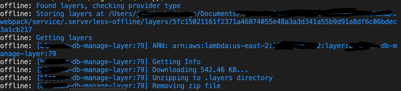 Layer dont download when adding to provider · Issue #1232 · dherault/serverless-offline · GitHub
