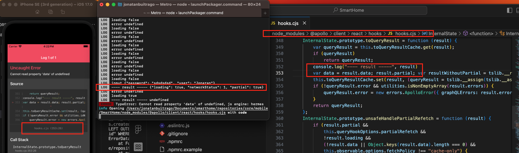 Cannot read property 'data' of undefined · Issue #11259 · apollographql/apollo-client · GitHub