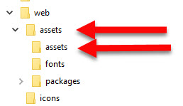 [web] Release app creates nested assets folders causing images to not ...