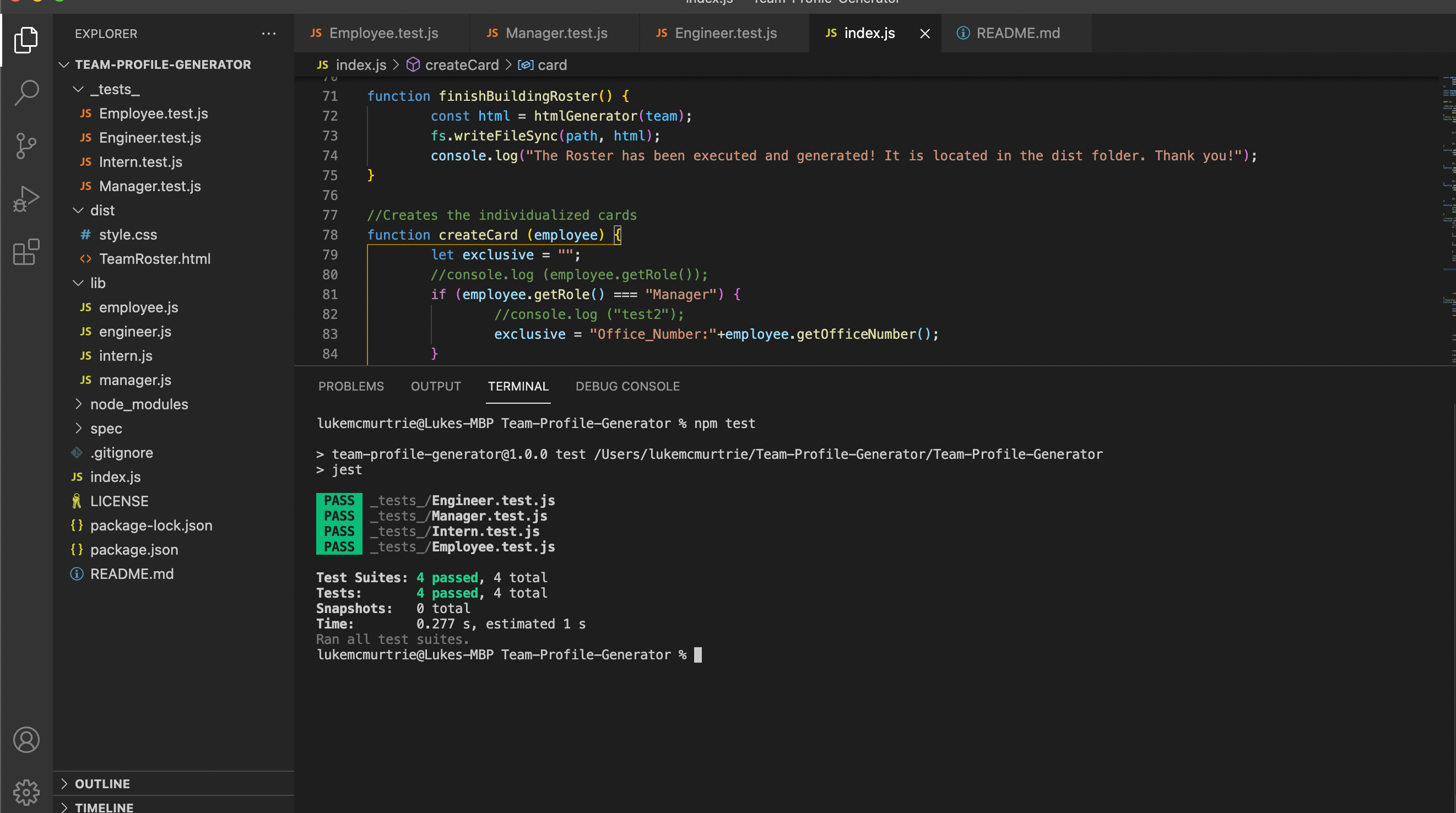 GitHub - LukeMcM89/Team-Profile-Generator: A command-line program that ...