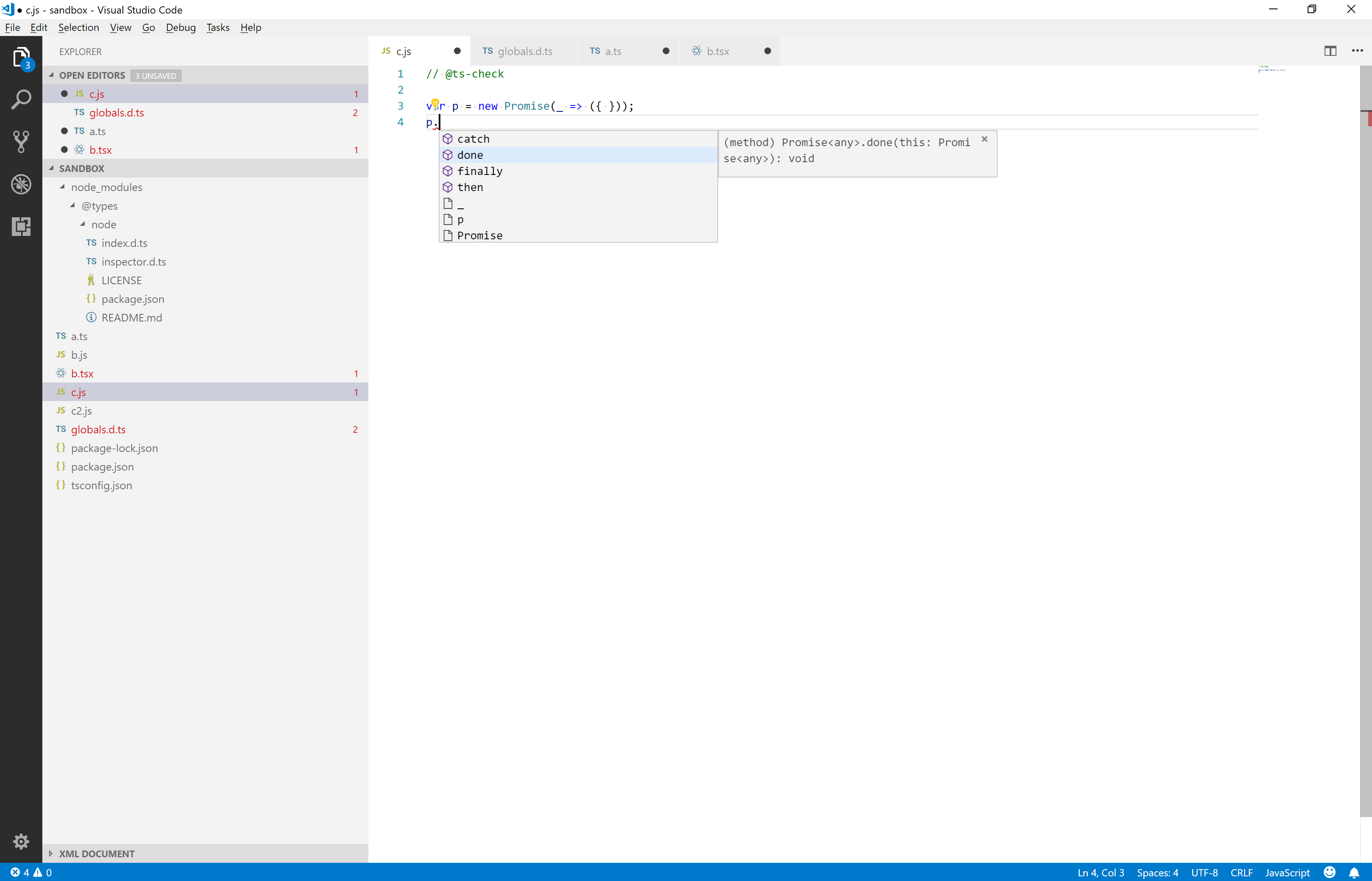 Intellisense On Global Prototype Overrides · Issue 22737 · Microsofttypescript · Github