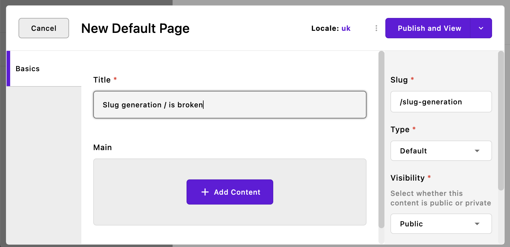 The page editor stops generating slug if a '/' appears in the page title. · Issue #4086 ...
