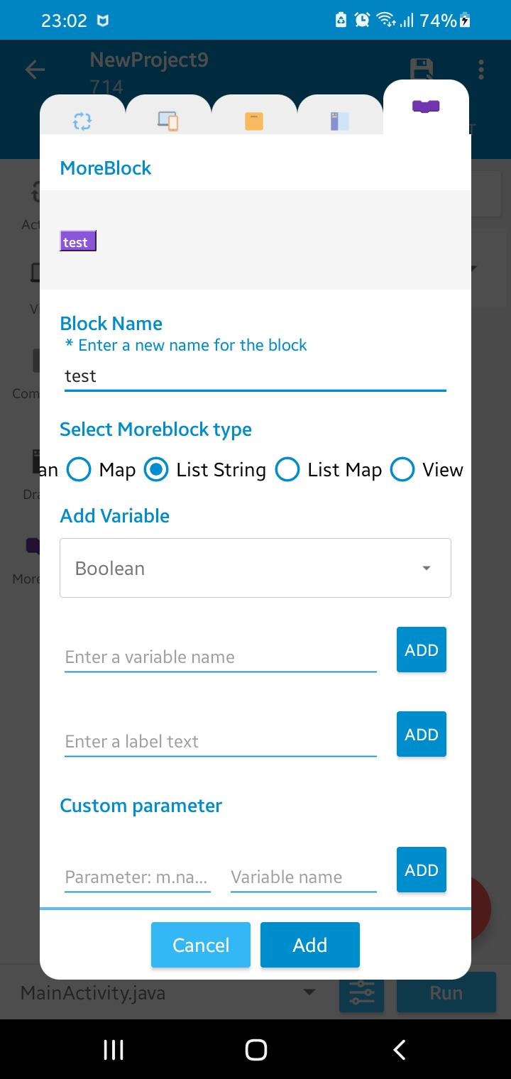 Custom Typed More Block Restoring Bug · Issue #574 · Sketchware-Pro/Sketchware-Pro · GitHub