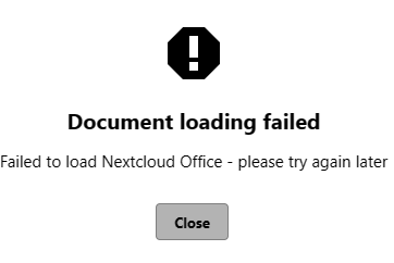 Creating new document from template fails to open Collabora Online (NotPermittedException is ...