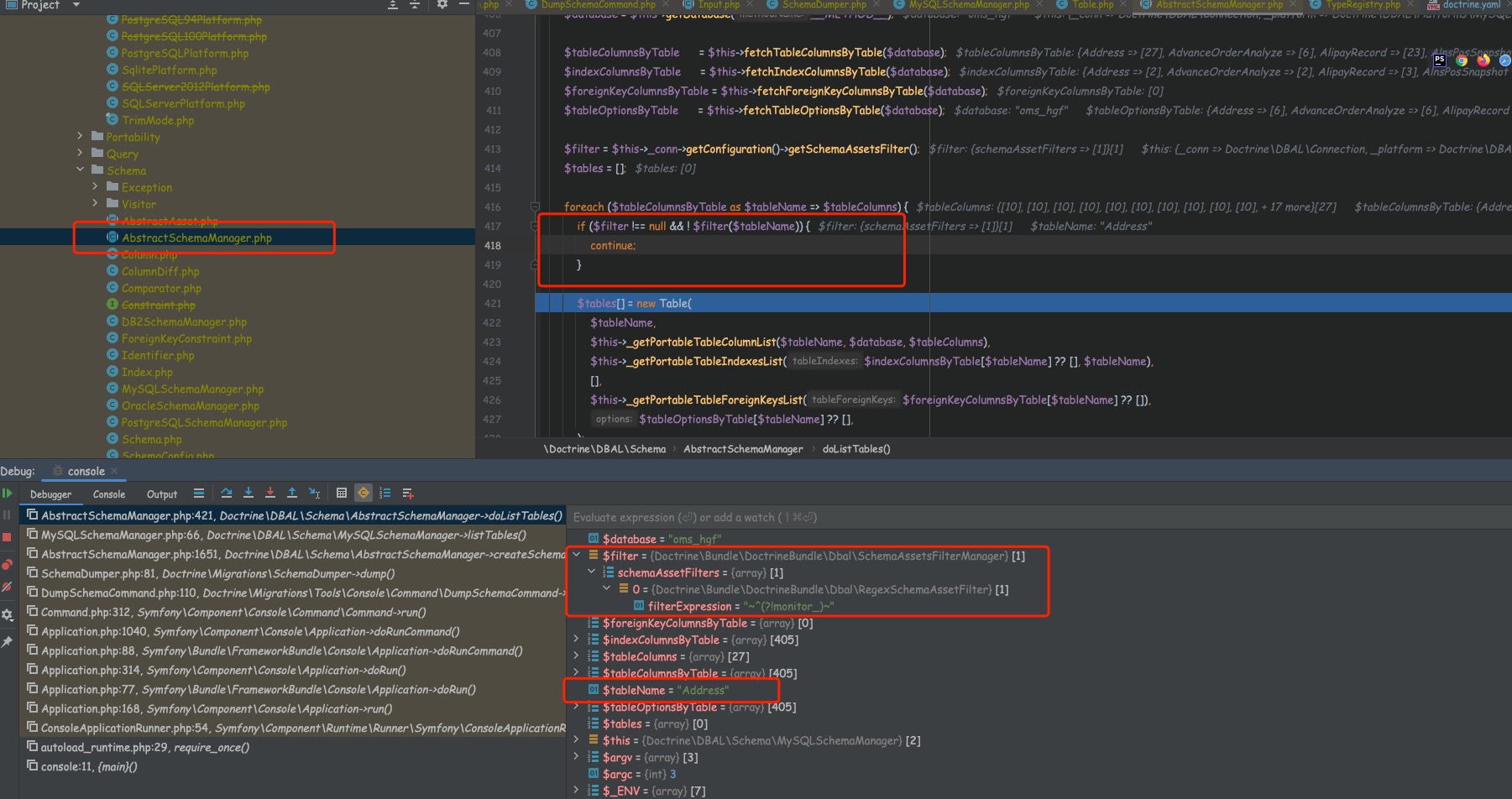 Doctrine Dbal Schema Filter Configed But Does Not Work · Issue 5860 · Doctrine Dbal · Github