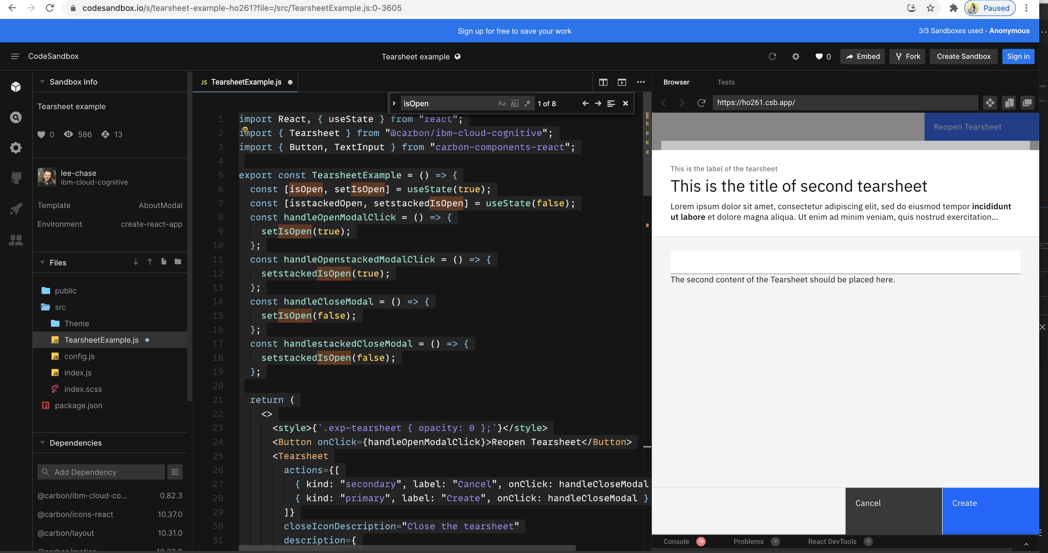 Focus Trap issue with Stacked Tearsheet · Issue #1332 · carbon-design ...