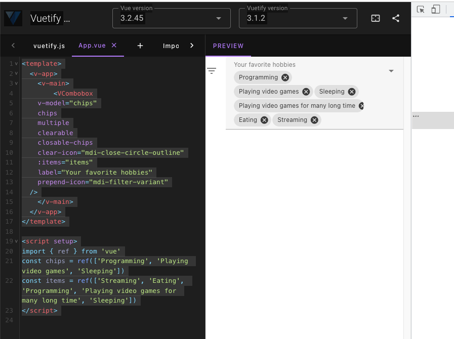 [Bug Report][3.1.1] Vchip is not responsive for small devices · Issue #16472 · vuetifyjs/vuetify ...