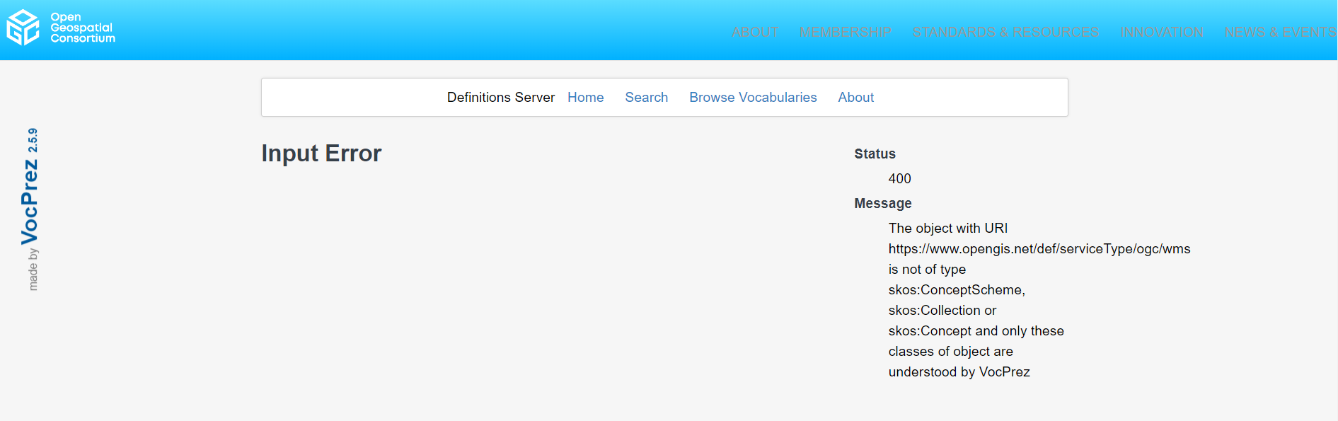 Protocol anchor link http://www.opengis.net/def/serviceType/ogc/wms bestaat niet meer · Issue ...