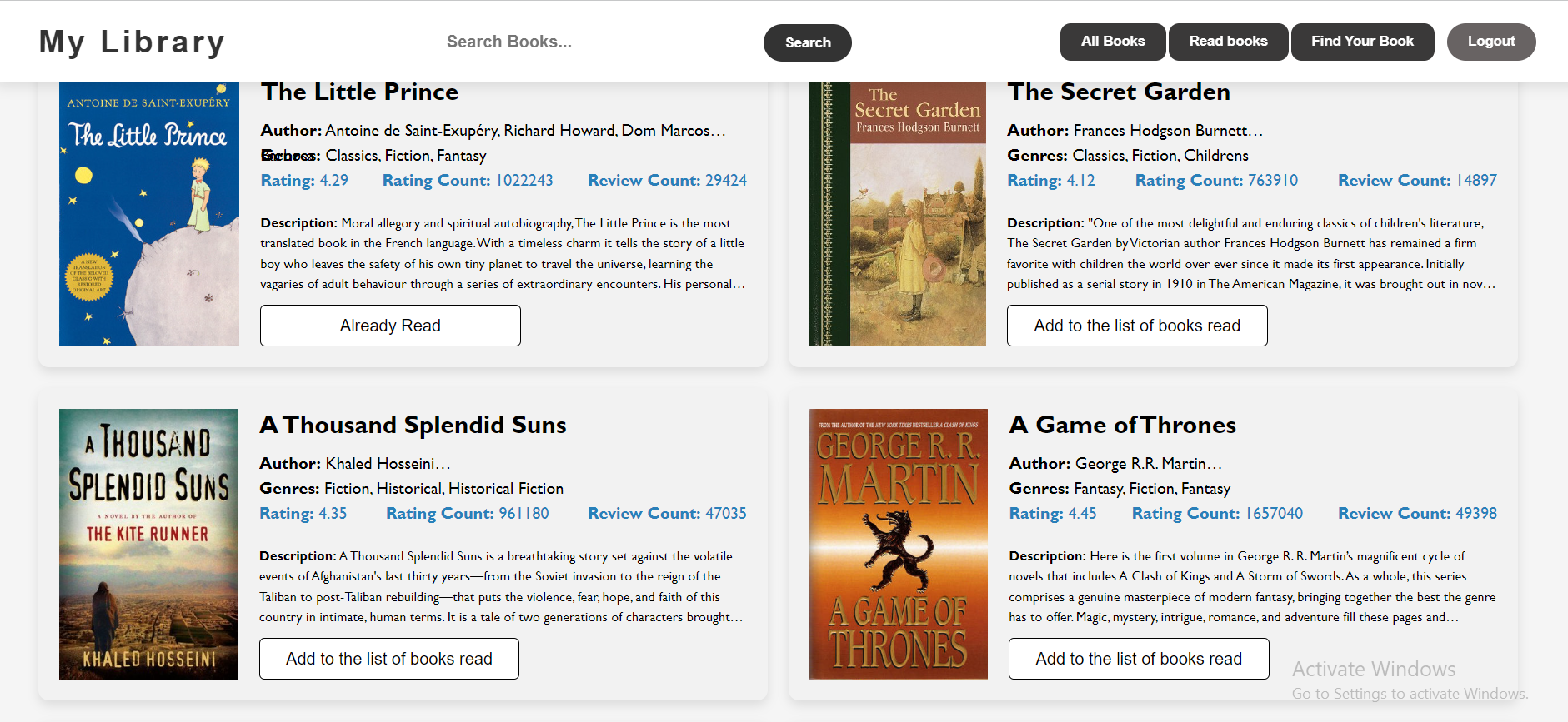 Github Tamarsh99 New Library The Application With A Wide Database