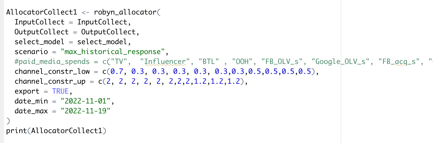 Budget allocator for refreshed model not updating with new time period - · Issue #553 ...