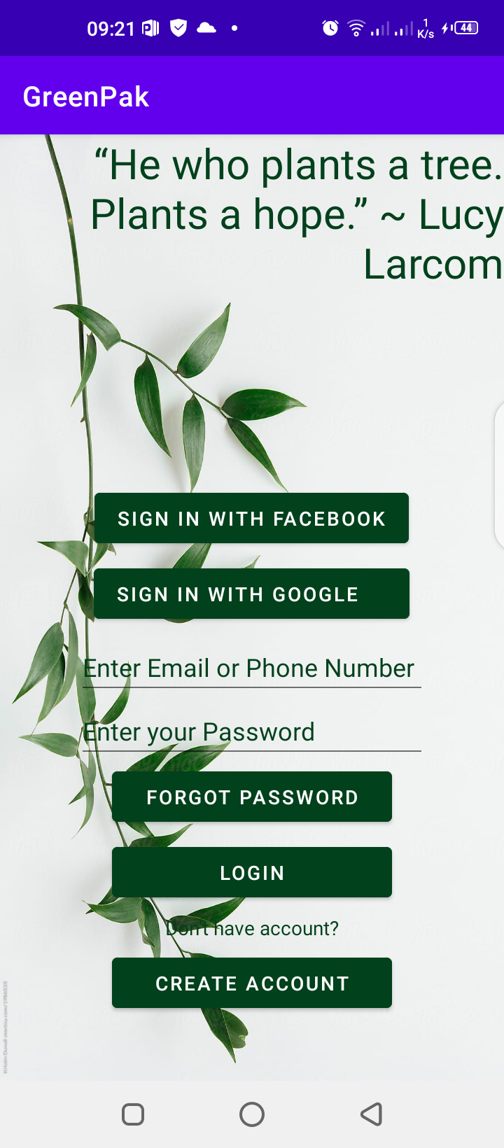 GitHub - umareefarooq/GreenPak-Application: GreenPak is an Android App based on plantation...