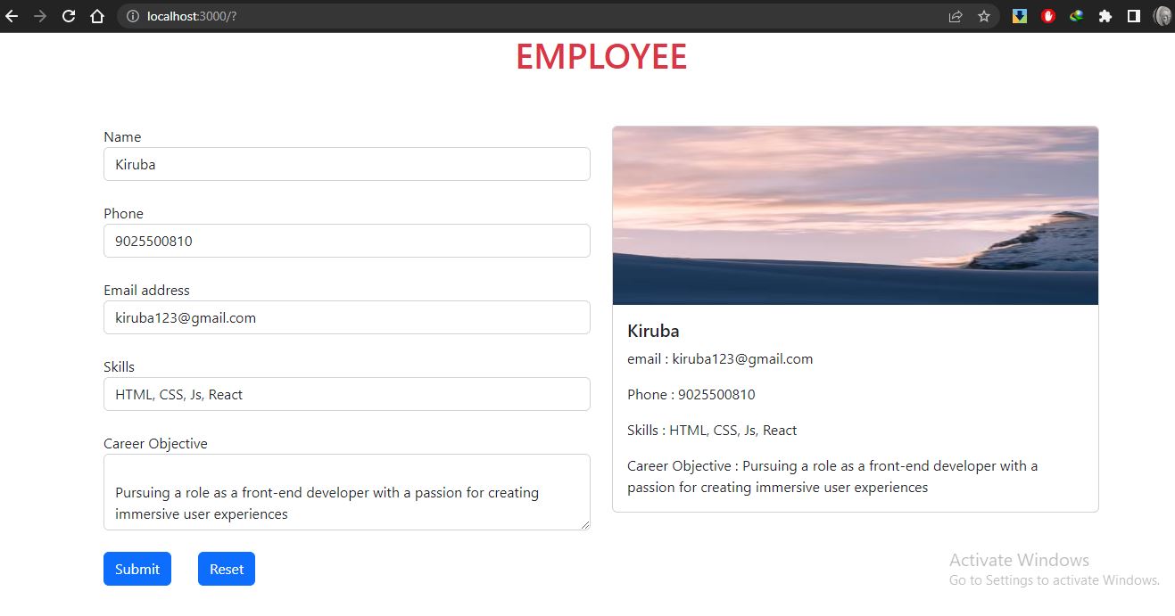 GitHub - kirubadeveloper/FormToCard