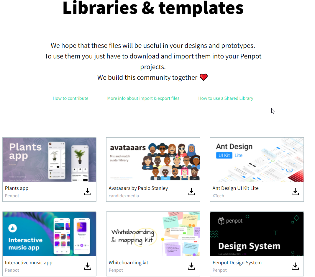 Optimize The Libraries Templates Page Issue 75 Penpot Penpot