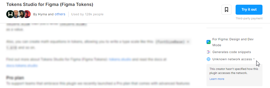 Provide the "network access" details when publishing the plugin · Issue #2183 · tokens-studio ...