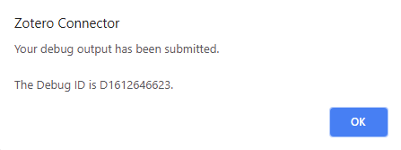 Simplify copying a Debug ID · Issue #271 · zotero/zotero-connectors ...