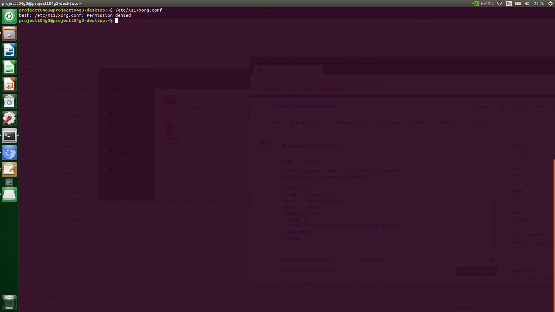 Hi ask about README-vnc.txt topic screen resolution · Issue #995 · dusty-nv/jetson-inference ...