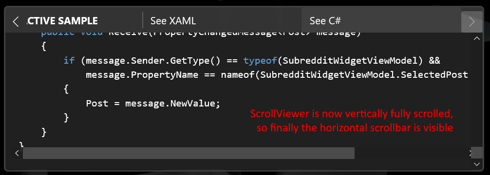 [Question] MarkdownTextBlock horizontal scrolling · Issue #4109 · CommunityToolkit ...