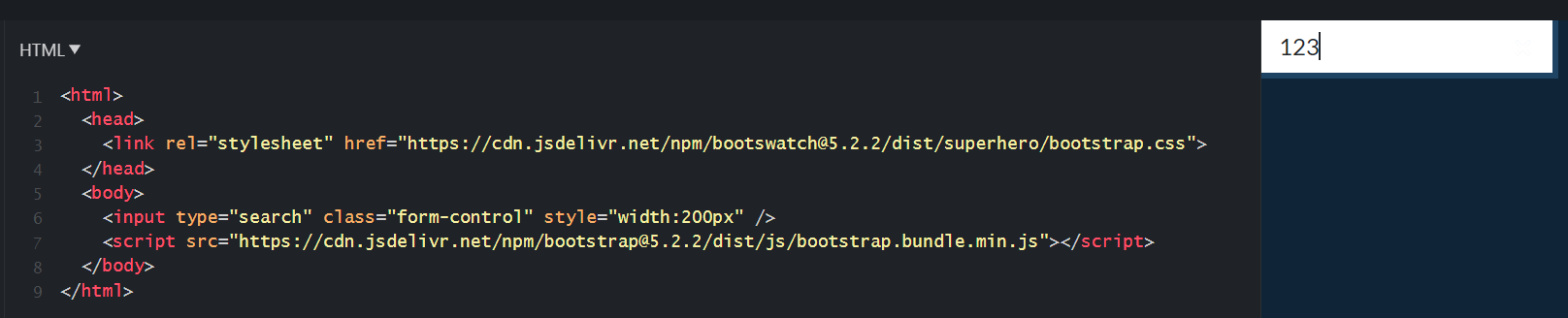 Bootswatch 5.2.2 Superhero Theme breaks cancel search button · Issue #1221 · thomaspark ...