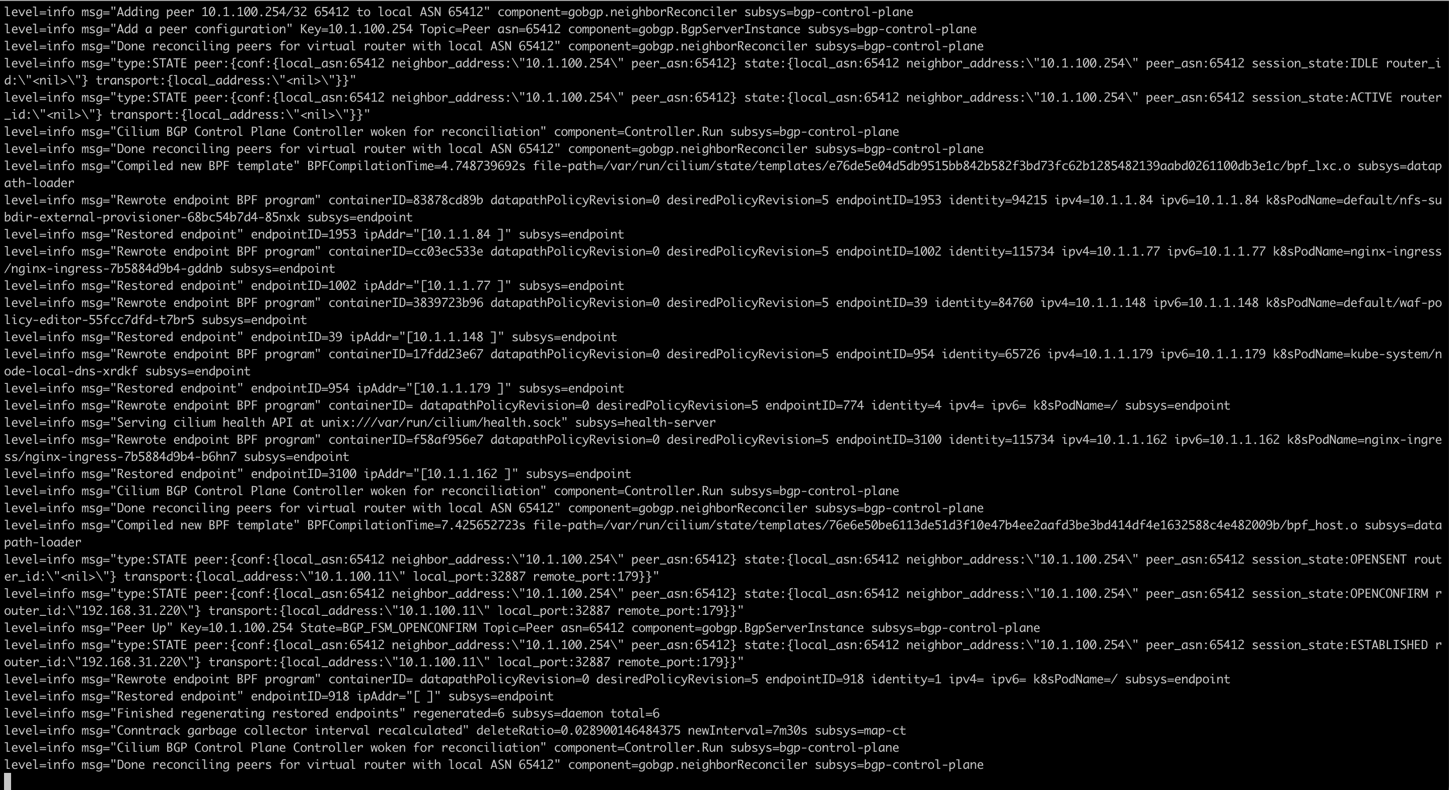 BGP PodCIDRs are not advertised after Cilium restart · Issue #24069 · cilium/cilium · GitHub