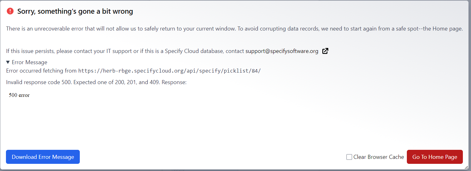 can't edit pick lists · Issue #2197 · specify/specify7 · GitHub