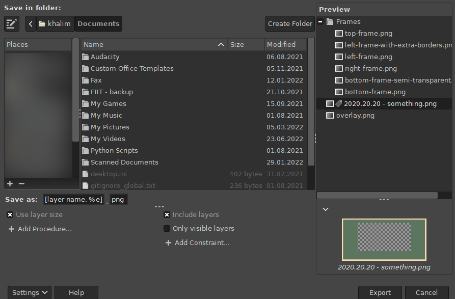 When exporting layers with dots in their names, last part of layer name is missing from proposed ...