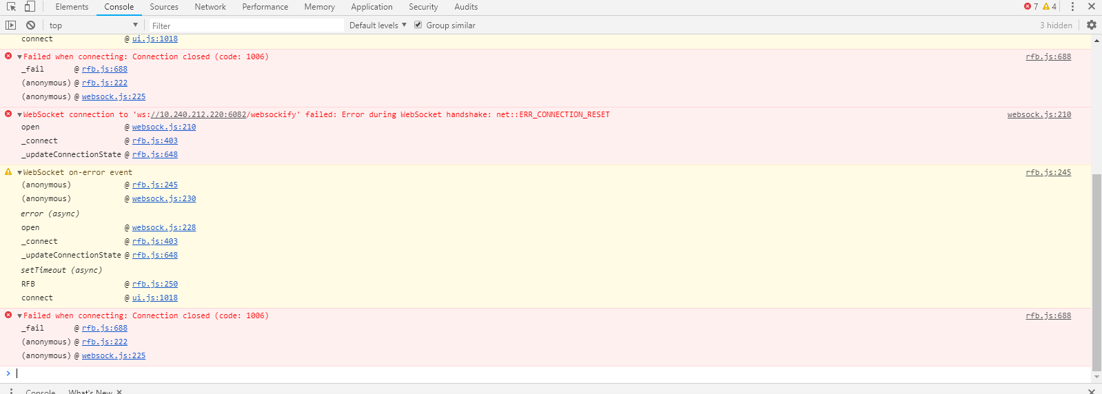 Handler Exception Error 104 Connection Reset By Peer · Issue 1115 · Novncnovnc · Github 
