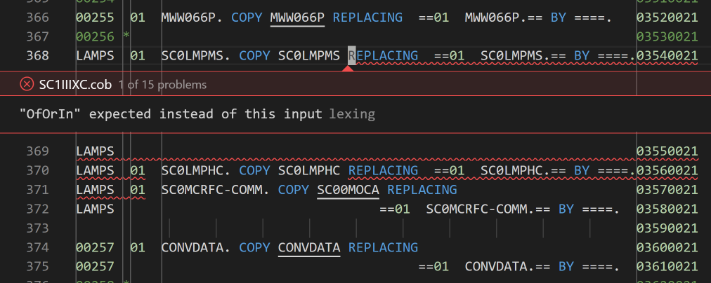 COBOL Parsing Error because of Period in 72 and Standard Numbering Present · Issue #202 · IBM ...
