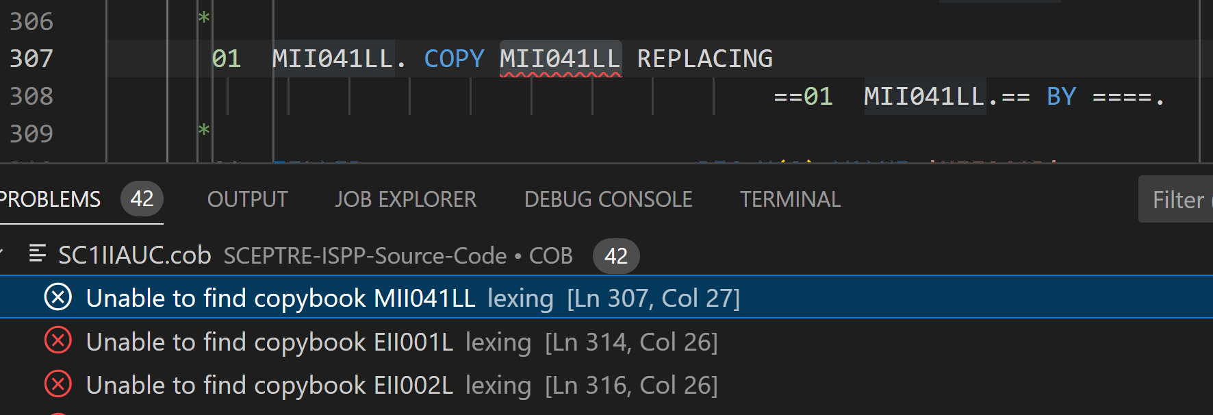 COBOL: Loading Copy Books from local C Drive Folder Very Slow or stops loading · Issue #315 ...