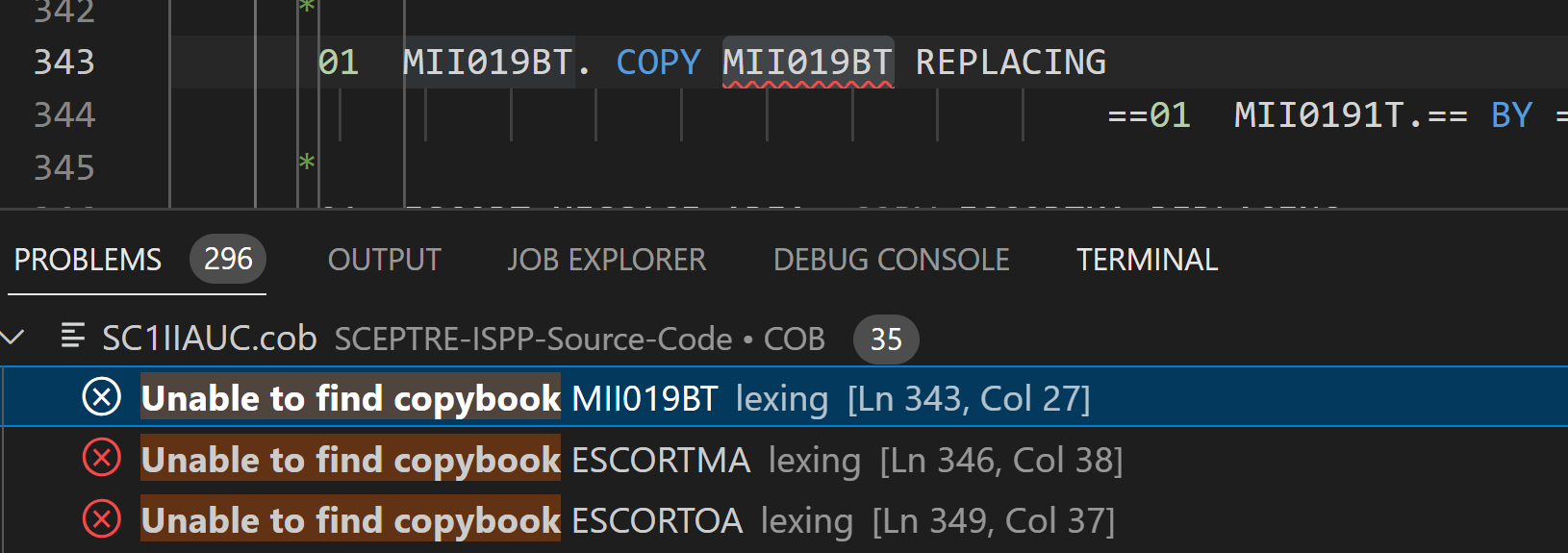 COBOL: Loading Copy Books from local C Drive Folder Very Slow or stops loading · Issue #315 ...