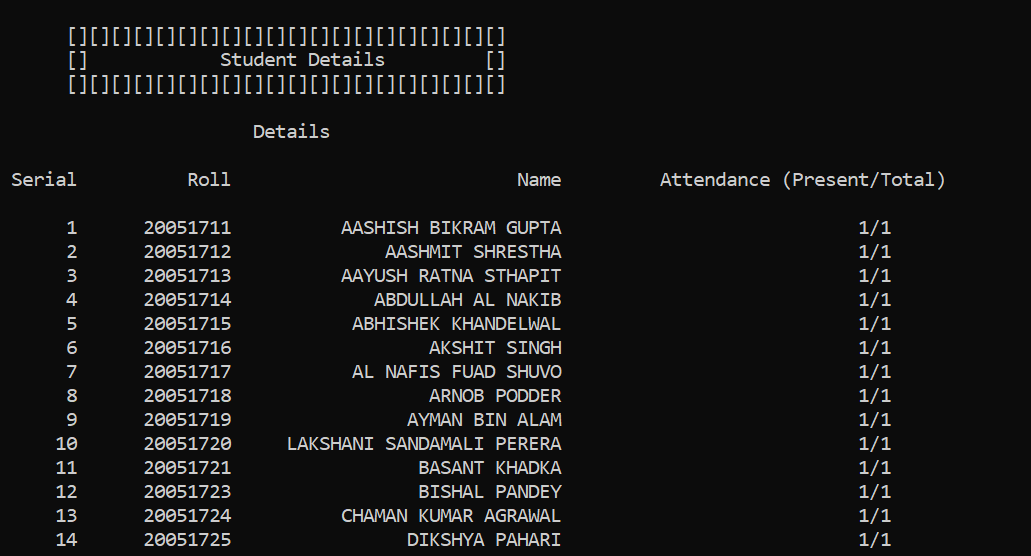 GitHub - TasnimAnas/Attendance-Management-System: This summer vacation, I thought to revise my ...