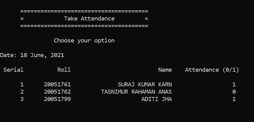 GitHub - TasnimAnas/Attendance-Management-System: This summer vacation, I thought to revise my ...