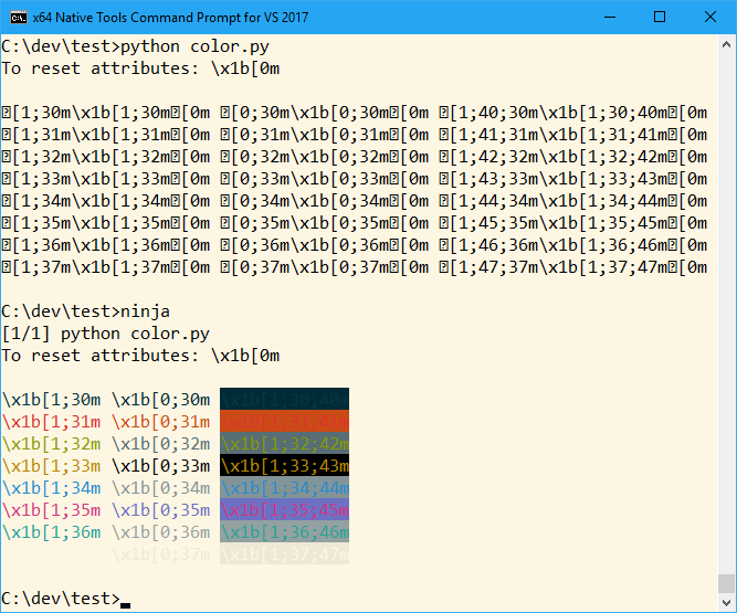 ANSI color support does not extend to NINJA_STATUS · Issue #1505 ...