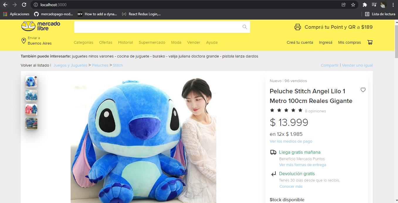GitHub - bautista1405/ml-challenge: Clon de página de producto de Mercado Libre hecha con React ...