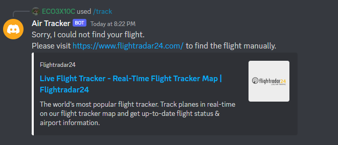 GitHub - ECO3X10C/Discord-Flight-Tracker: A flight tracker Discord bot ...