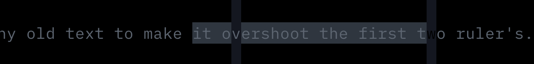 Selection backgrounds are clobbered by rulers. · Issue #7371 · helix-editor/helix · GitHub