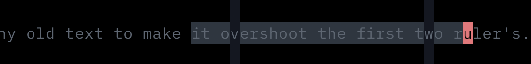 Selection backgrounds are clobbered by rulers. · Issue #7371 · helix-editor/helix · GitHub