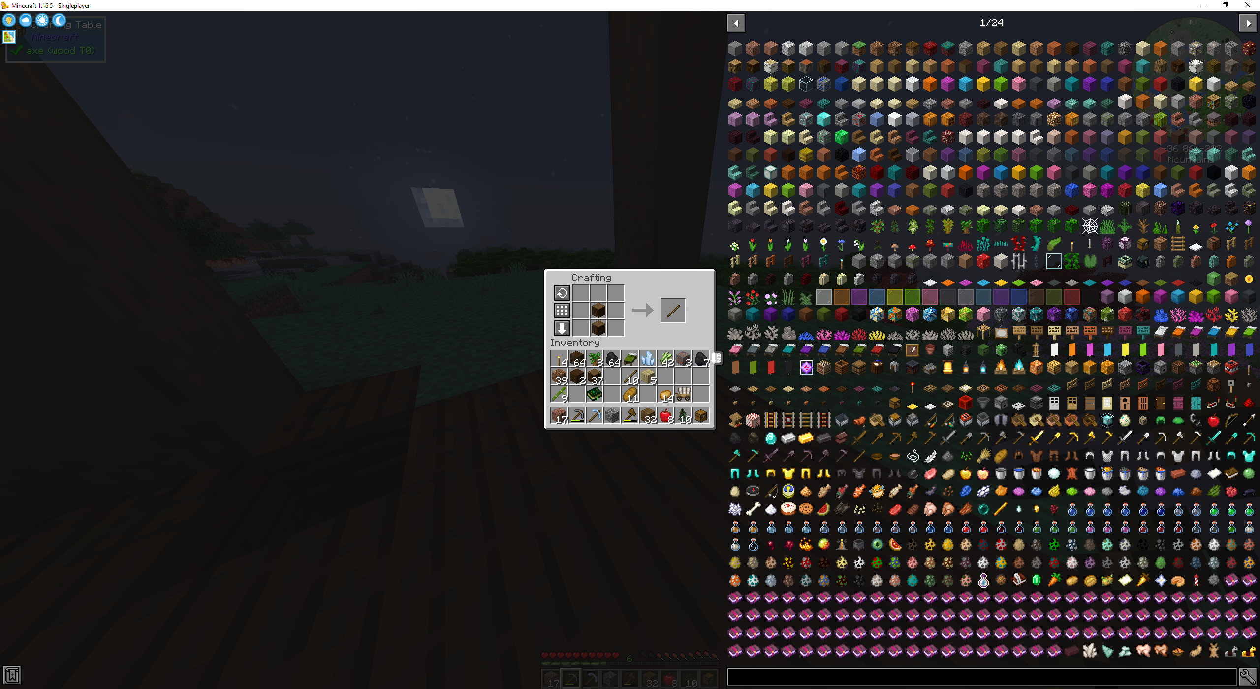 [1.5.10b] 2 Logs to 16 Sticks Recipe Yields Only 1 Stick · Issue #1400 ...