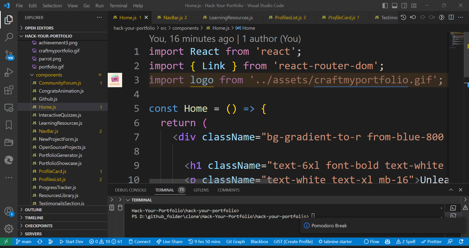 GitHub - vaishnavi-3969/HackYourPortfolio-CraftMyPortfolio: Unleash ...