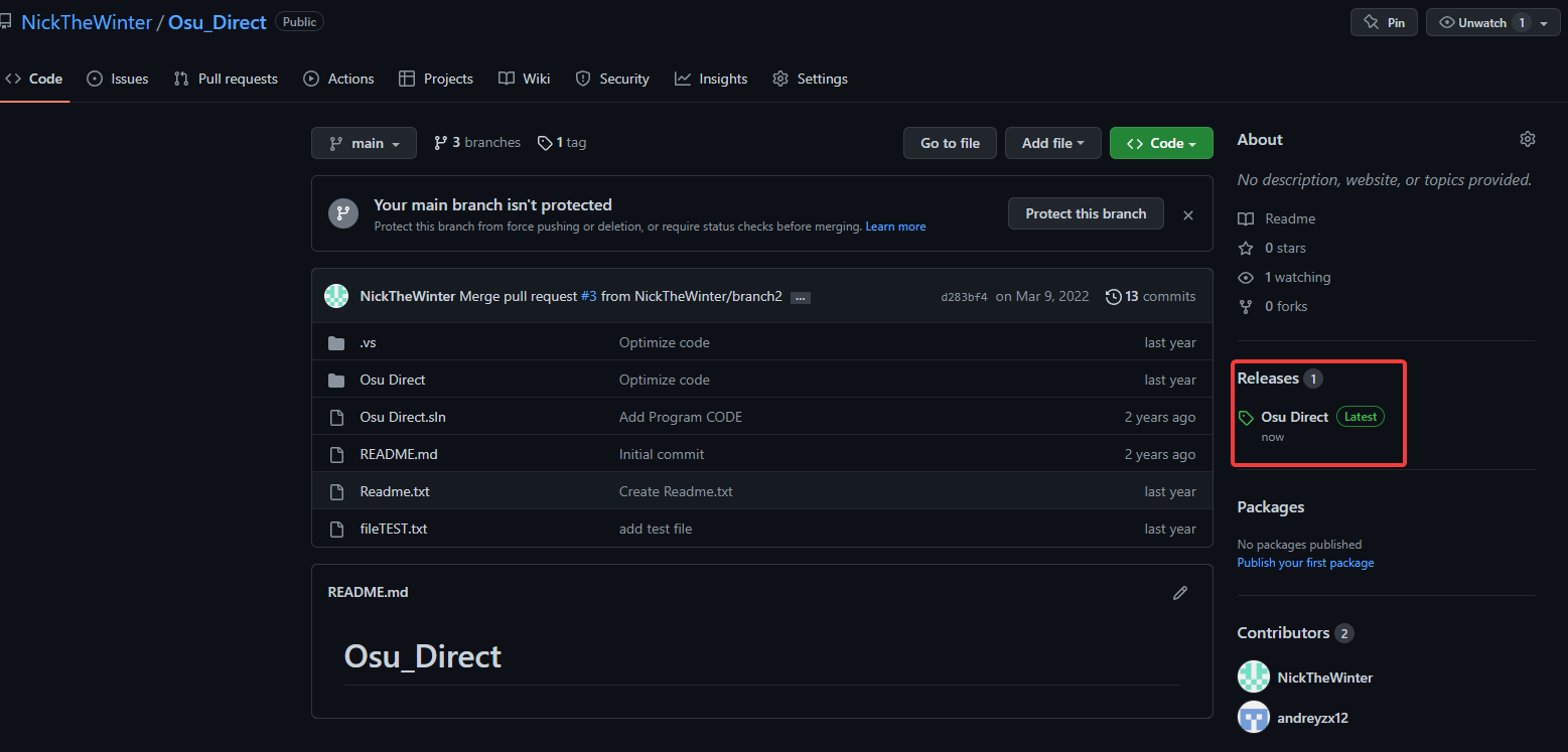 GitHub - NickTheWinter/Osu_Direct
