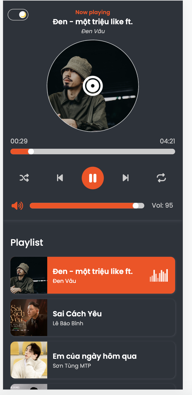 GitHub - mycvlnn/music-player: HTML + CSS + JS