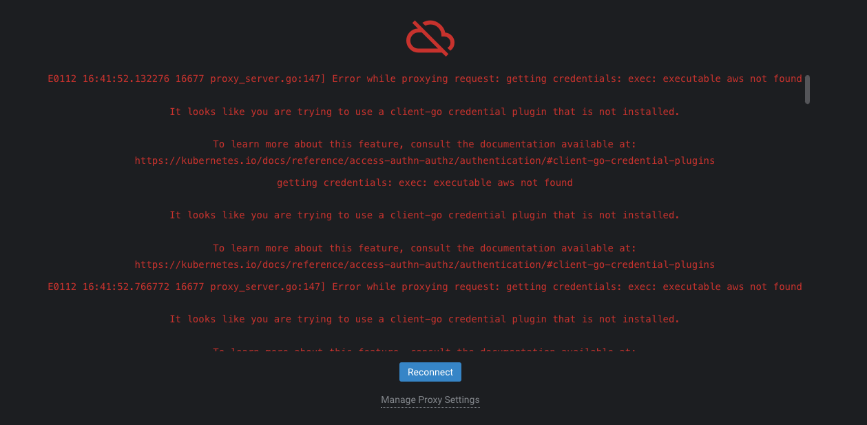 Upgrade to lens breaks ability to connect to eks clusters: E0112 · Issue #6932 · lensapp/lens ...