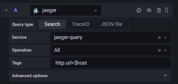 Cannot use grafana dashboard variables on Jaeger search query · Issue ...
