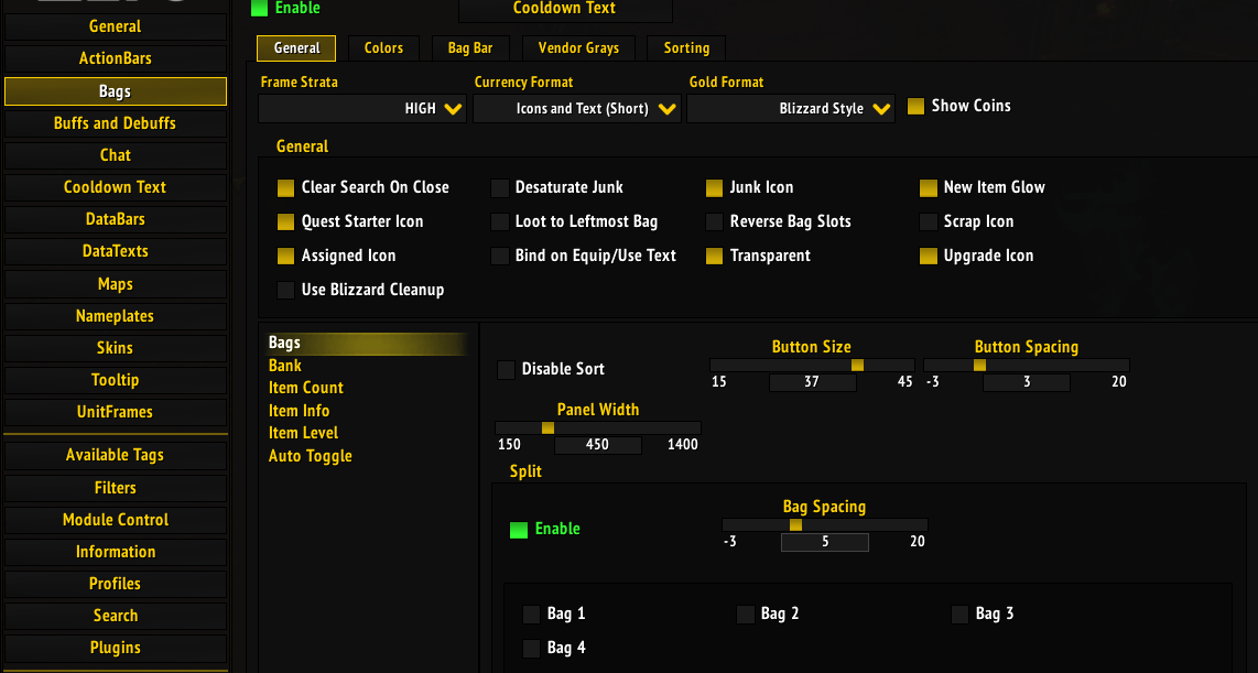 [Feature Request] Separate reagent bag slots from all-in-one bag · Issue #578 · tukui-org/ElvUI ...