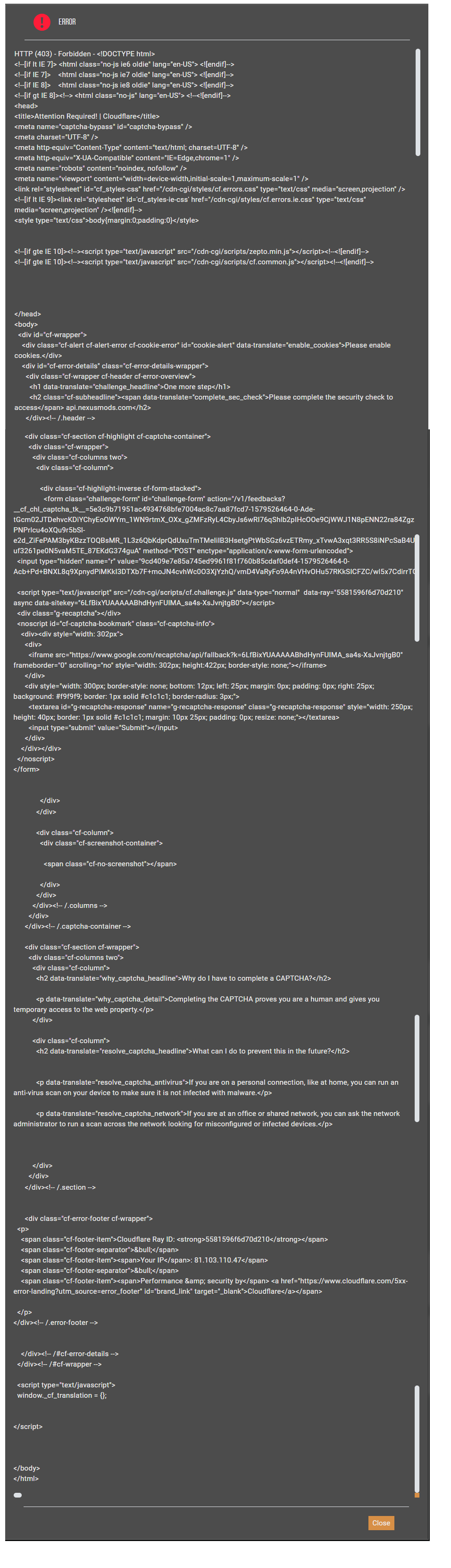 Vortex will not submit bug report · Issue #5889 · Nexus-Mods/Vortex · GitHub