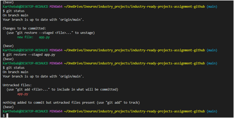 GitHub - karthebans/industry-ready-projects-assignment-github: github assignments