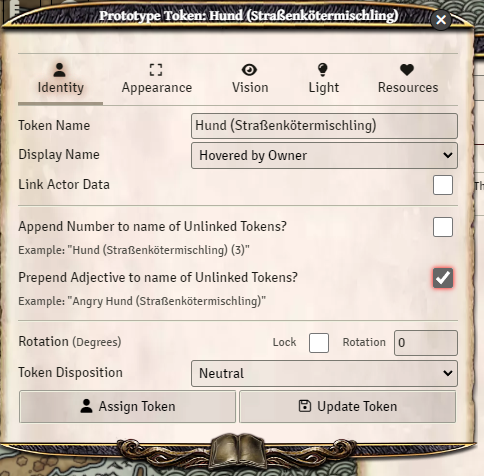 [v11] Token Rename unlinked Tokens erzeugt Fehler · Issue #1434 · Plushtoast/dsa5-foundryVTT ...