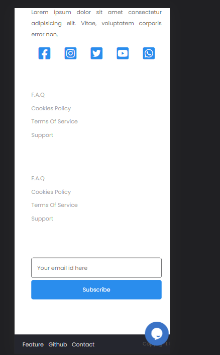 Add a better footer section to Landing Page ( Responsive ) · Issue #104 ...